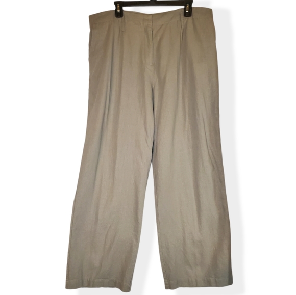 Pendleton | Pants & Jumpsuits | Pendleton Plus Grey Linen Blend Wide ...